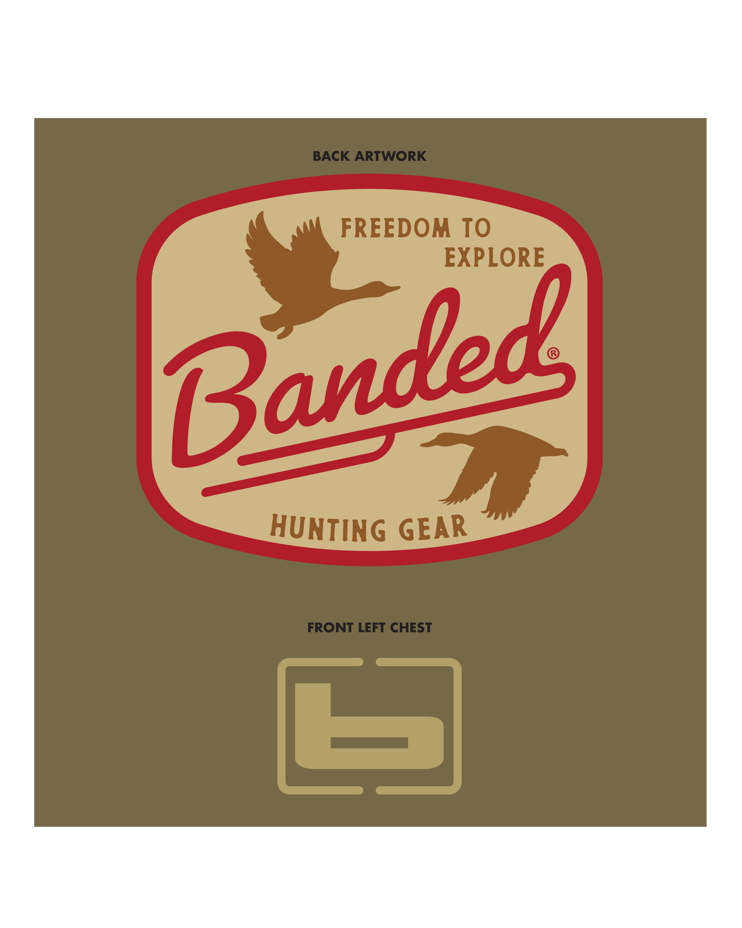 Banded Retro Patch Short Sleeve T-Shirt