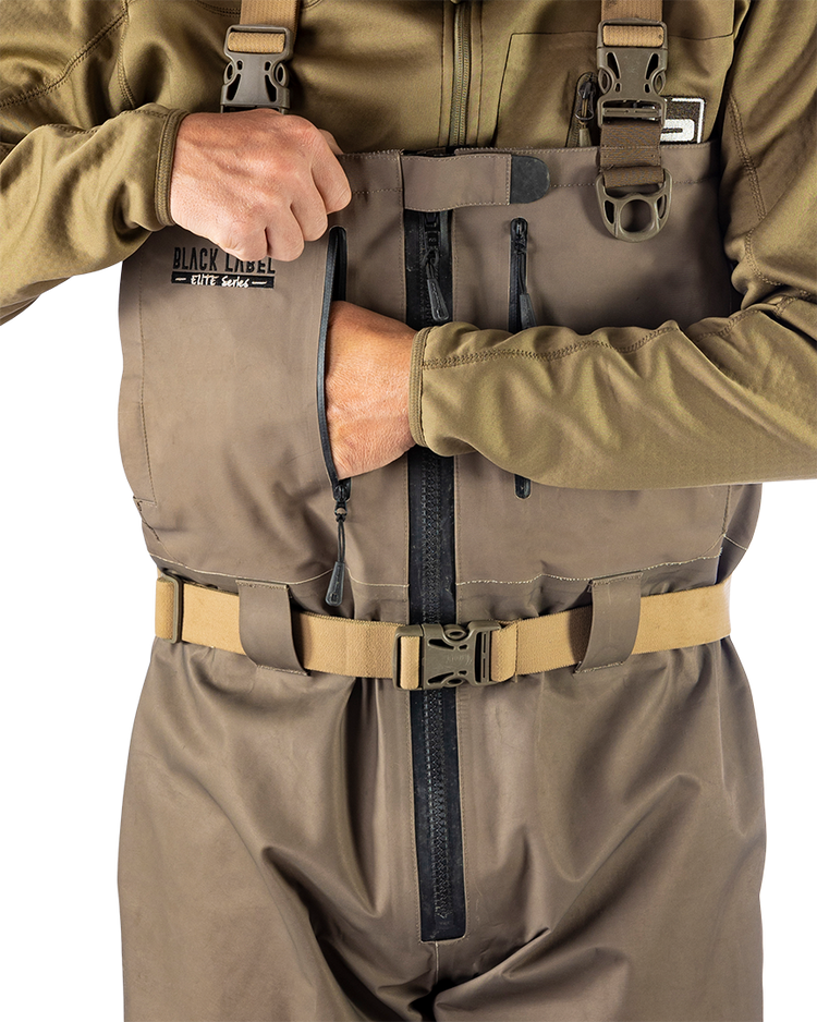 Black Label Elite Zipper Uninsulated Wader - Marsh Brown – Banded